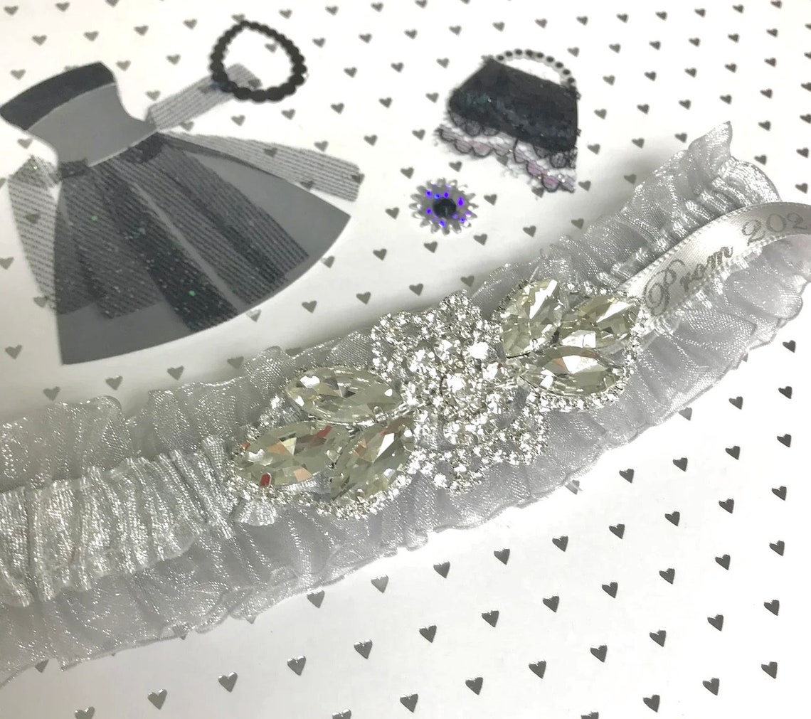 Silver Prom Garter, Prom Garters, Custom Color Prom Garter, Garters - Etsy