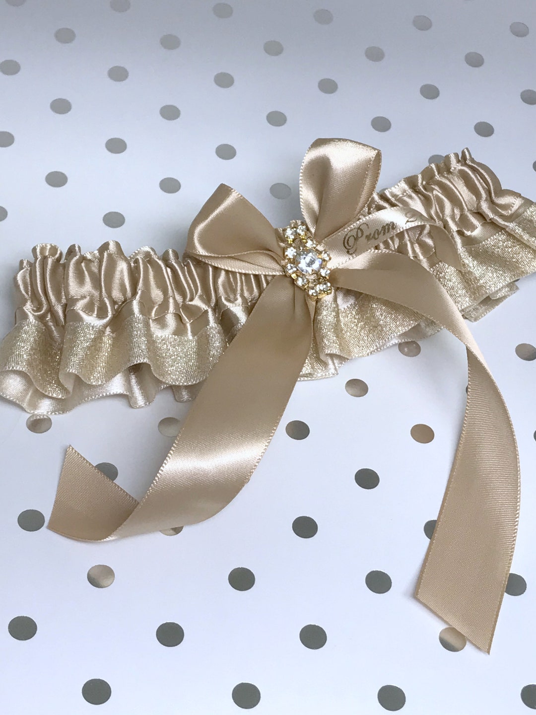 Champagne Soft Gold Prom Garter. Prom Garter in Champagne/gold. - Etsy