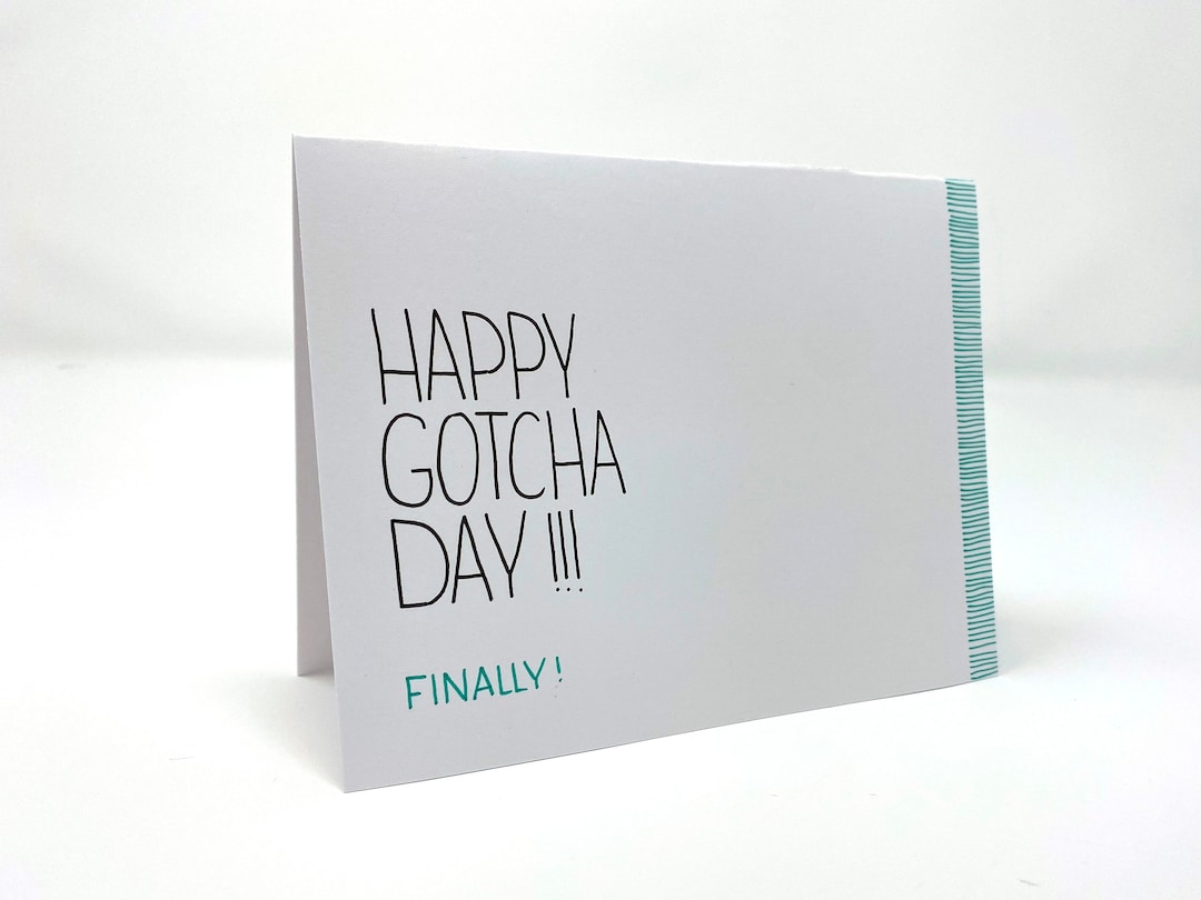 Handmade 'happy Gotcha Day' Card: Adoption Celebration - Etsy