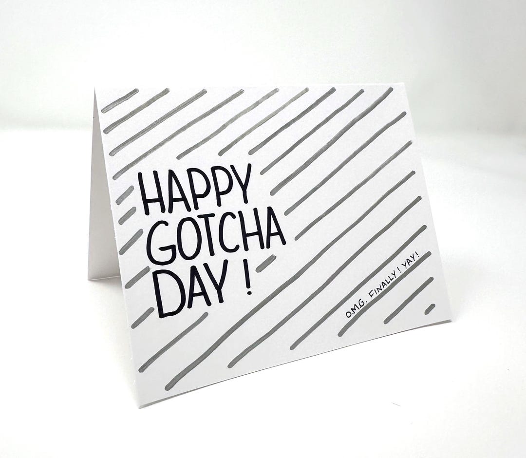 Happy Gotcha Day Card: Adoption Celebration - Handmade Greeting Card - Etsy