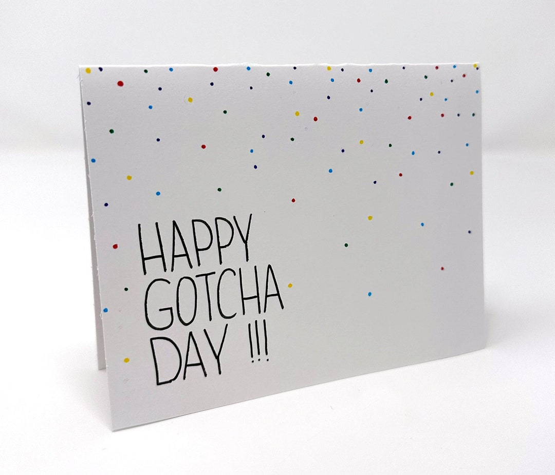 Handmade Happy Gotcha Day Card: Adoption Celebration - Etsy