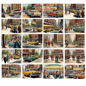 105 Watercolor Illustration, 50s Illustration, 50s Style, Retro, New ...