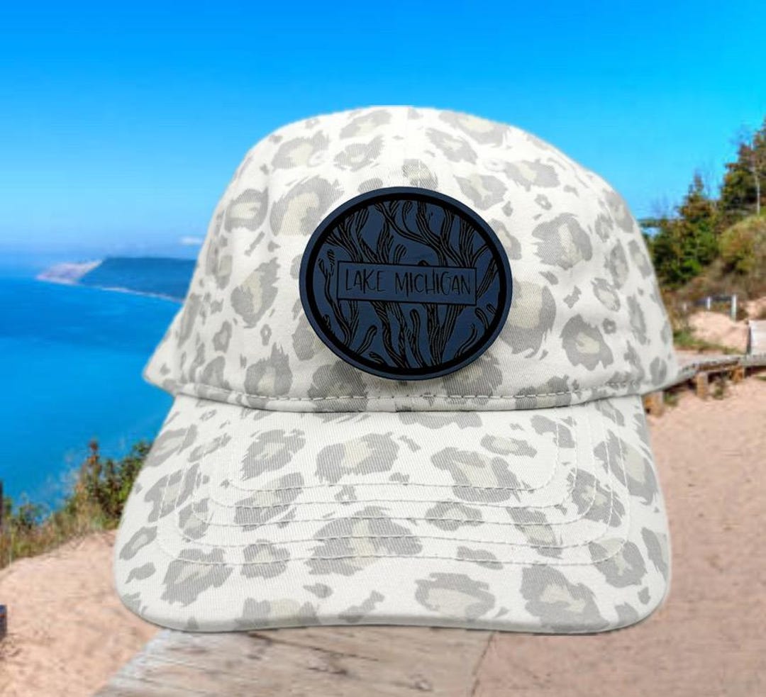 LAKE MICHIGAN - Blue Leather Patch - Ball Cap -free Shipping - Etsy
