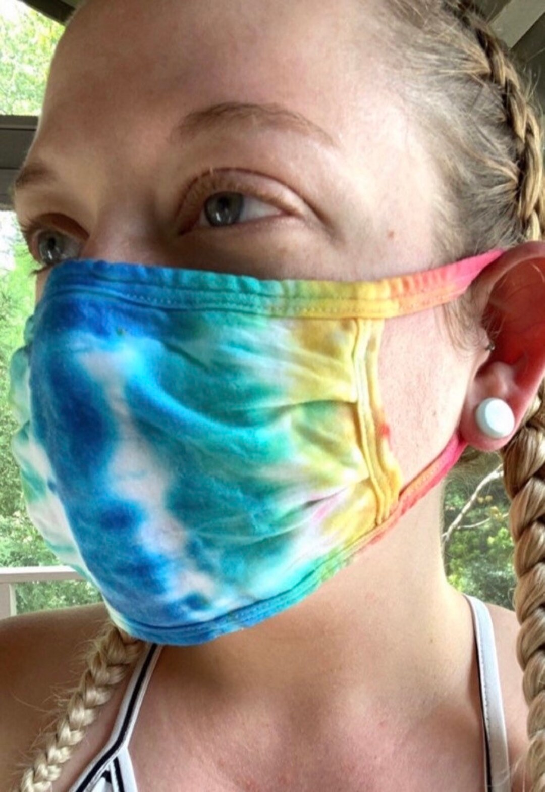 Custom Tie Dye Adult| Custom Tie Die Face Mask (choose Your Colors ...