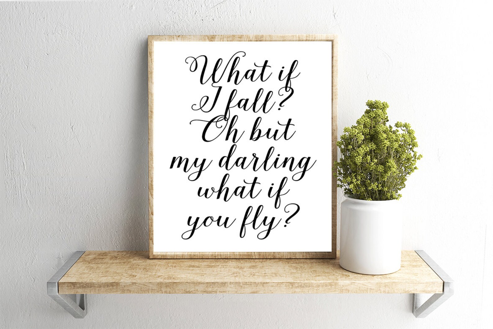 Printable Wall Art, What If I Fall Quote, Farmhouse, Home Decor ...