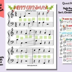Music Sight Reading Practice PRINTABLE WORKSHEETS (5 PAGES) - Set 1 ...