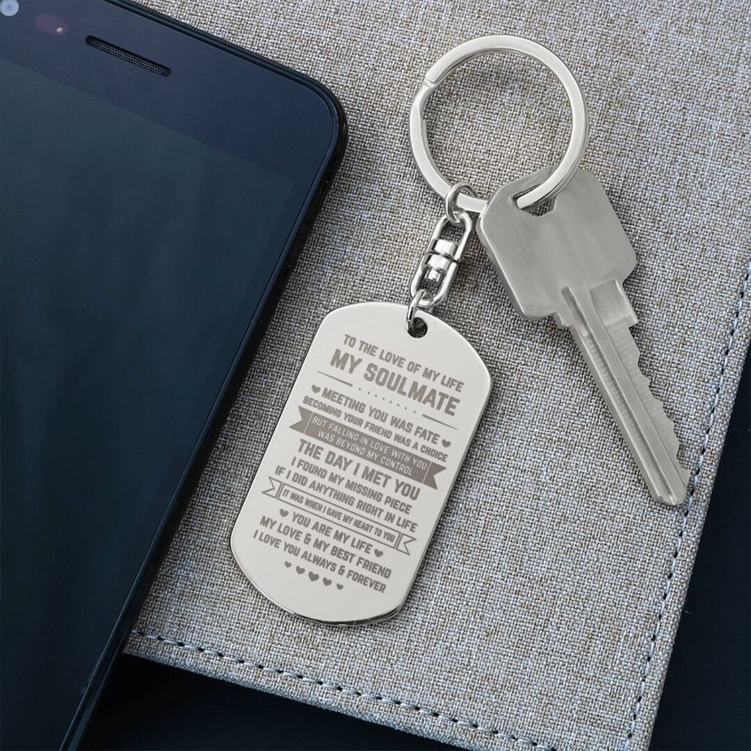 Soulmate Gift, Gift for Soulmate, Love of My Life, Engraved Dog Tag ...