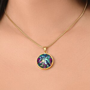 Personalized Hummingbird Stained Glass Pendant Necklace - Etsy