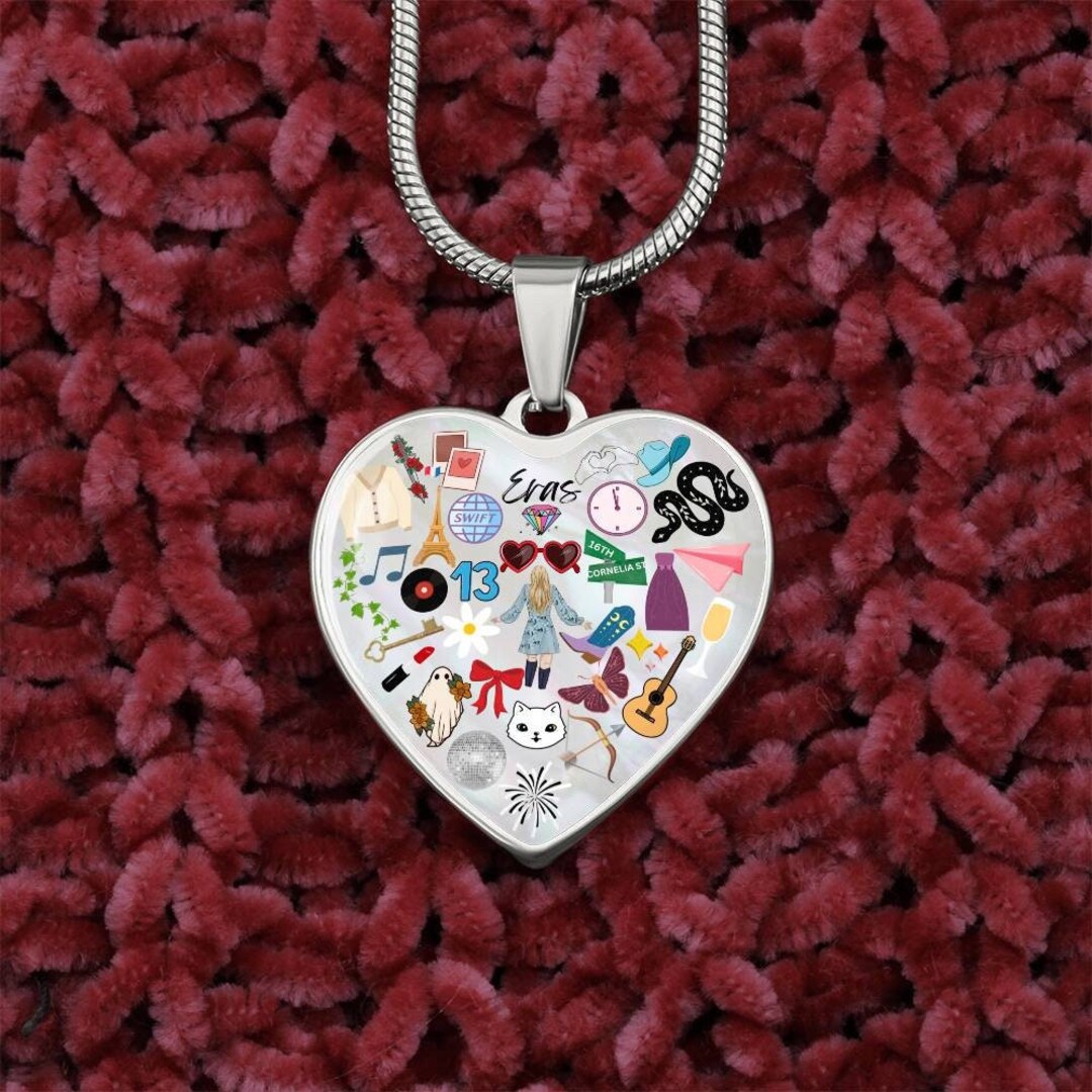 Personalized Gift Swiftie Heart Pendant Necklace ERAS, Concert Tour ...