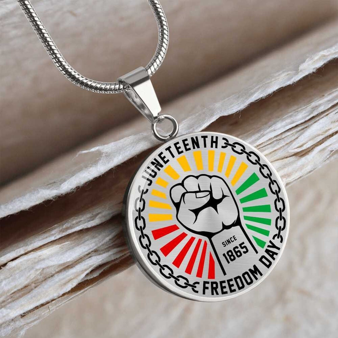 Juneteenth Freedom Day Pendant Necklace 1865 Independence Day ...