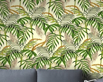 Seamless Vintage Tree Foliage Pattern Wallpaper Removable - Etsy