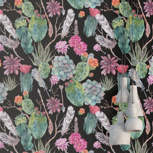 Cactus Wallpaper - Etsy
