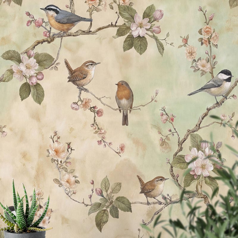 Bird Wallpaper - Etsy UK