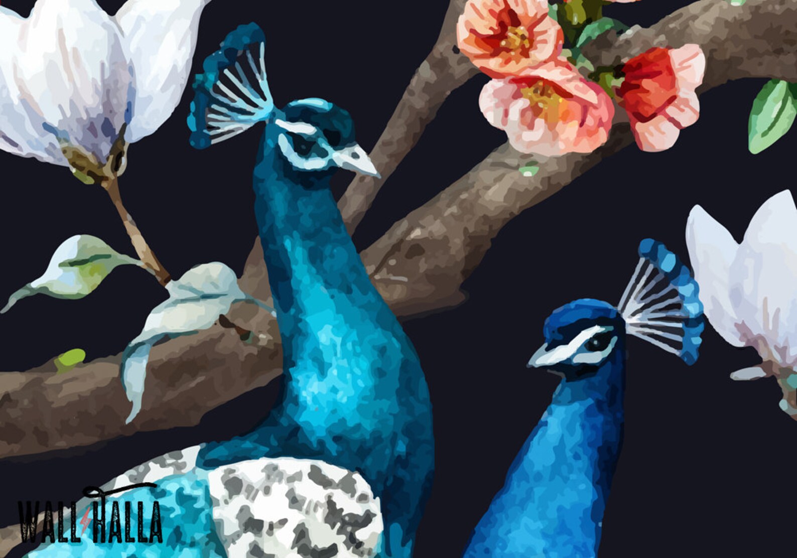 Seamless Peacock Pattern Wallpaper Self Adhesive or Nonwoven - Etsy