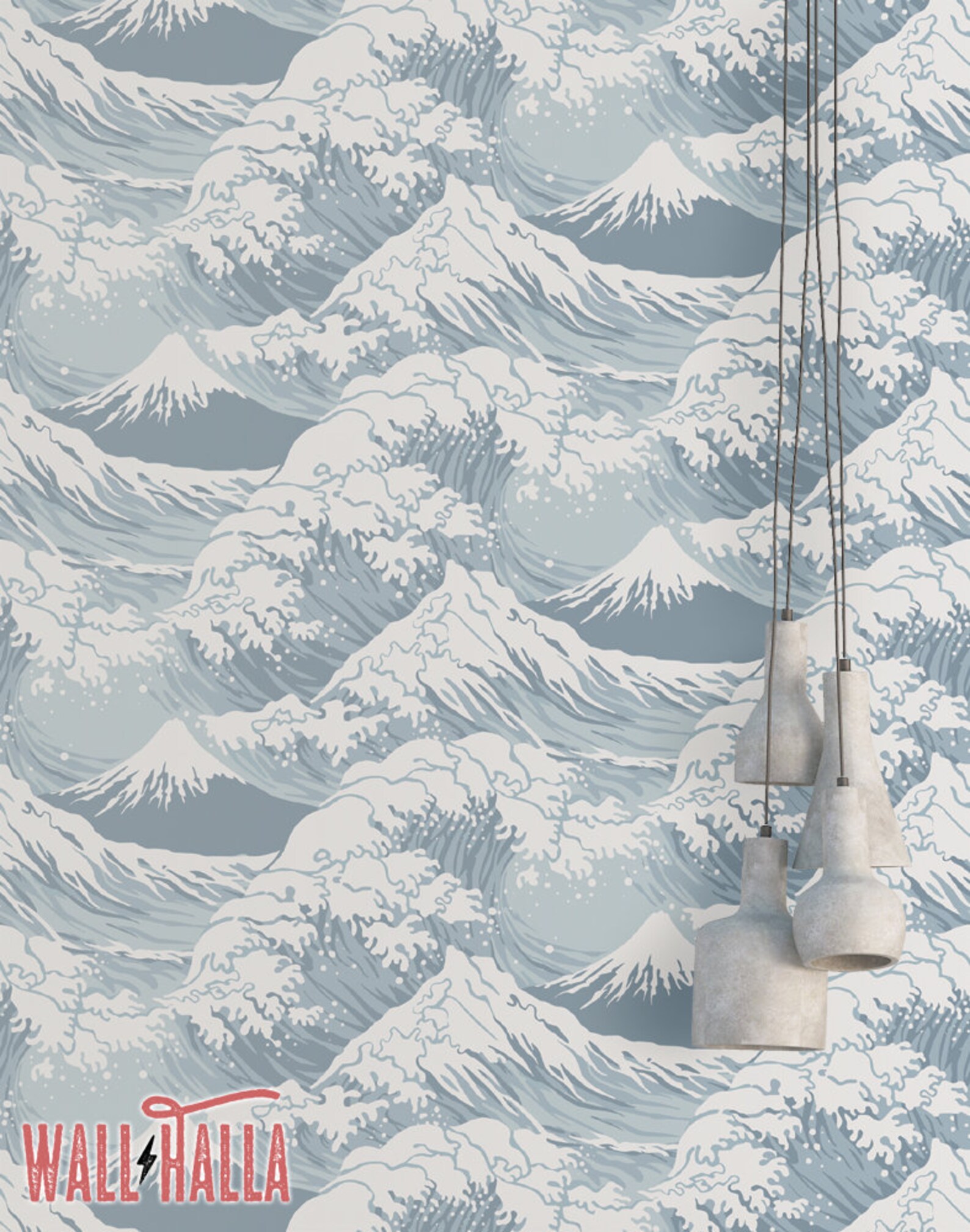 Seamless Self Adhesive Great Wave Pattern Wallpaper Removable - Etsy