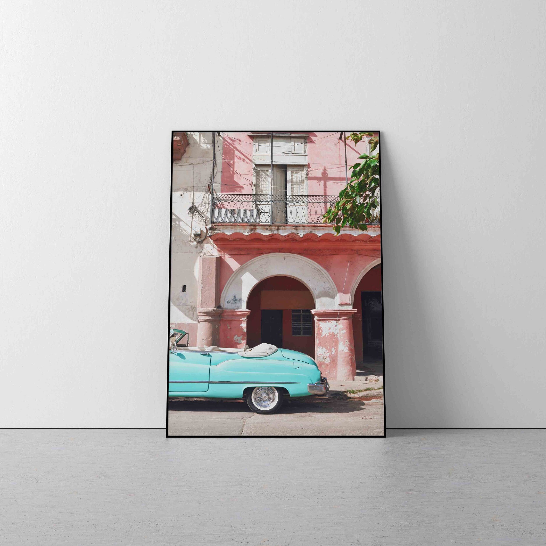 Cuba Download, Havana Printable, Pastel Print, Vintage Cuban Car ...