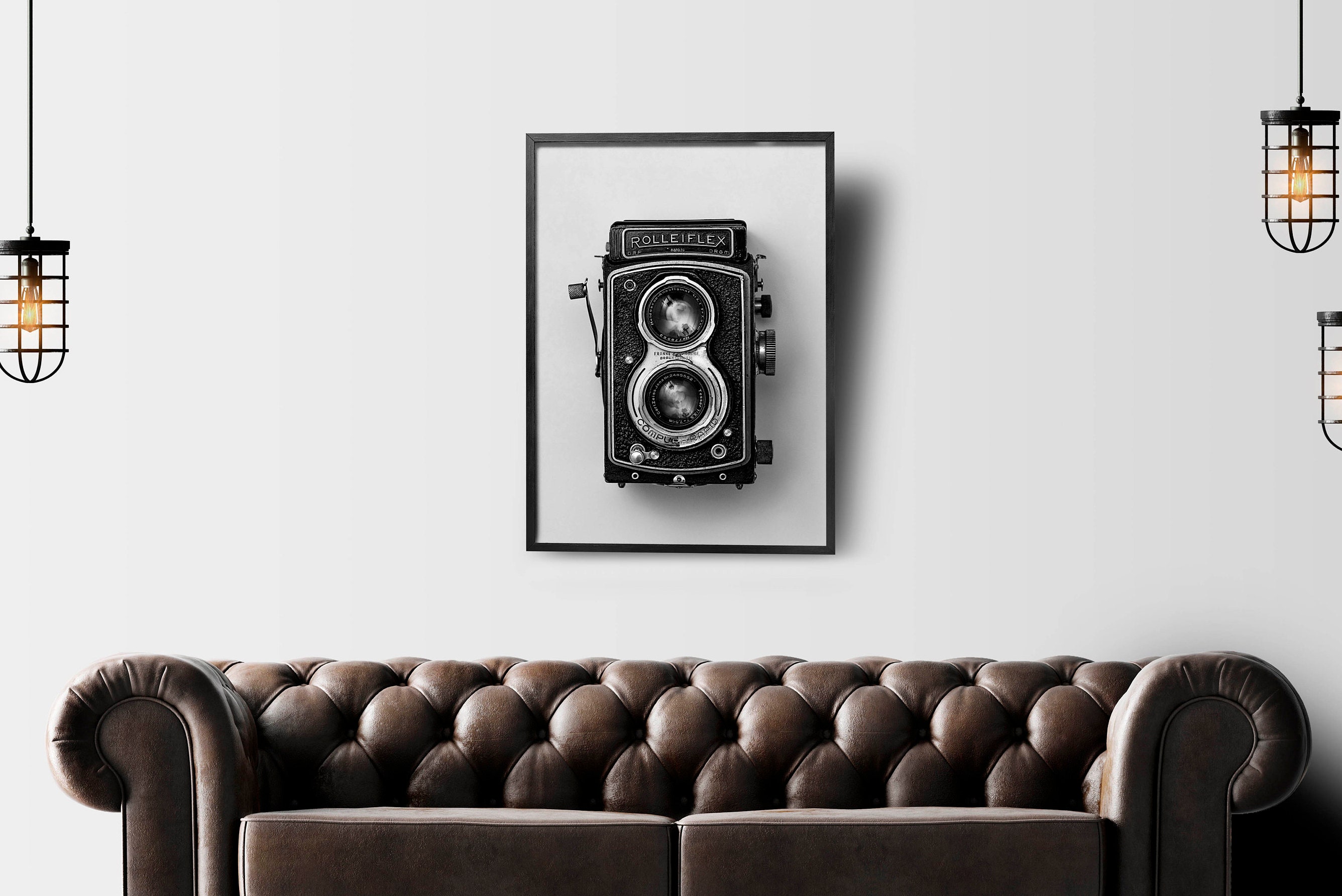 Rolleiflex Print Vintage Camera Poster Black and White - Etsy