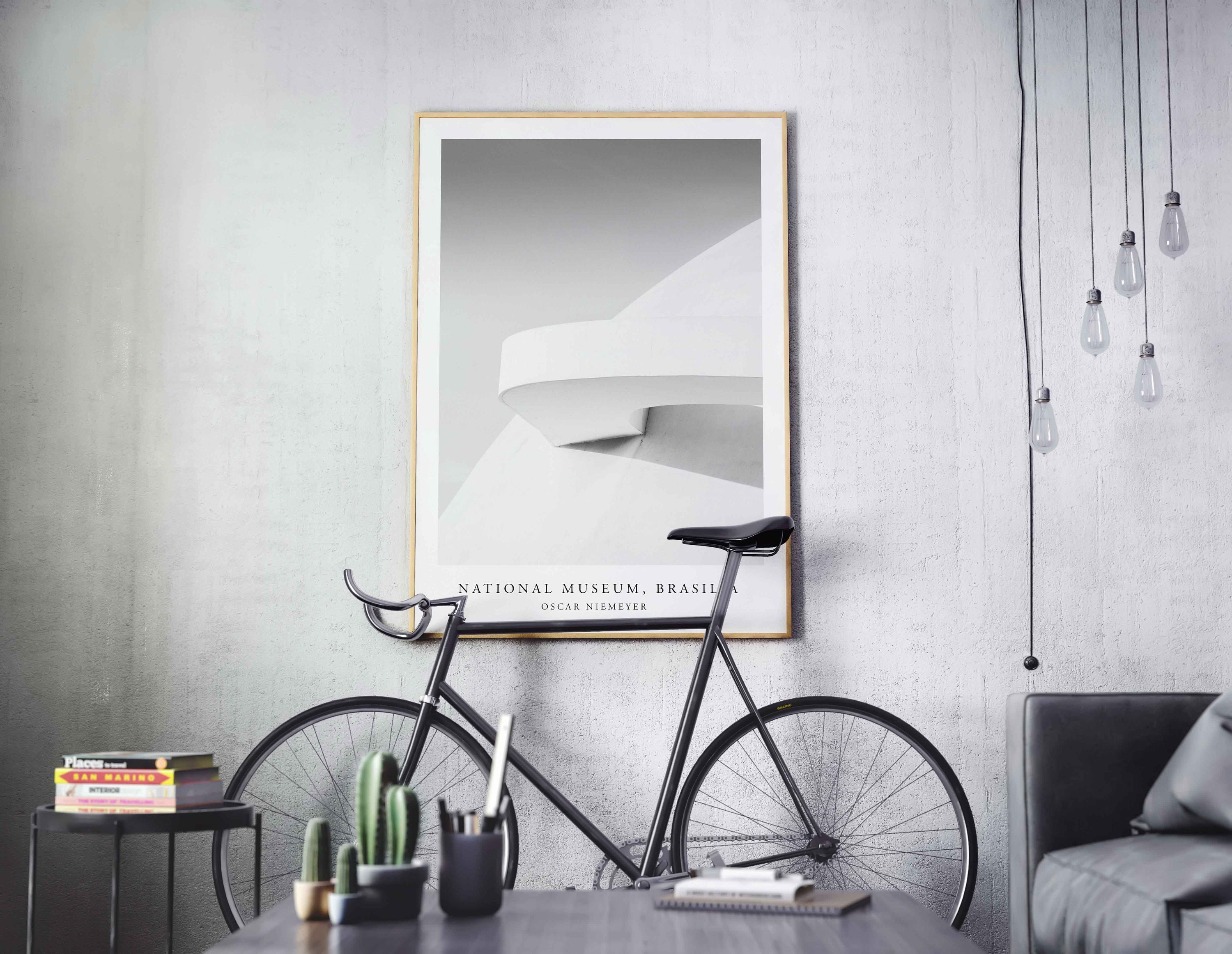 Modern architecture poster easy download art niemeyer | Etsy
