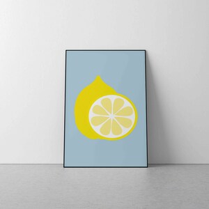 Lemon Print, Lemon Wall Art, Citrus Print, Lemon Poster, Kitchen Art ...