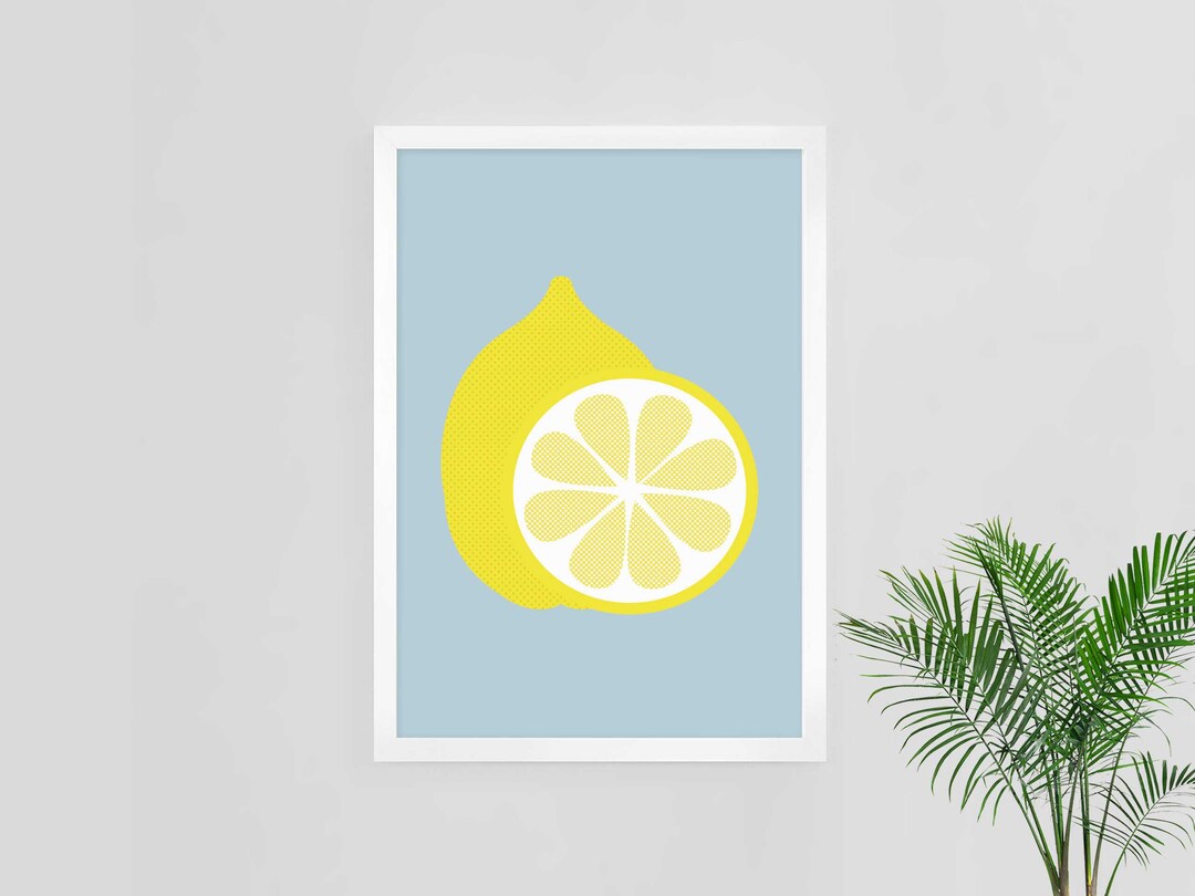 Lemon Print, Lemon Wall Art, Citrus Print, Lemon Poster, Kitchen Art ...