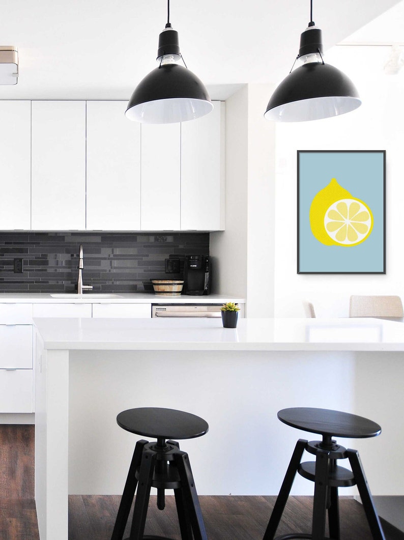 Lemon Print Lemon Wall Art Citrus Print Lemon Poster - Etsy