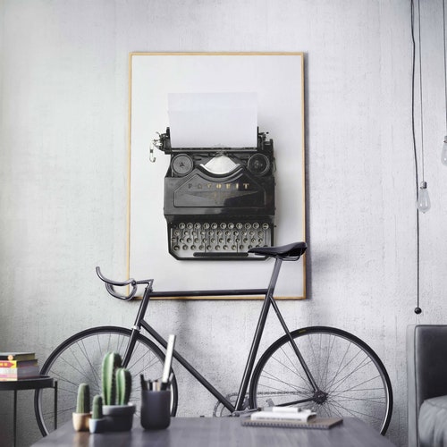 Typewriter Print Vintage Typewriter Retro Decor Black and - Etsy