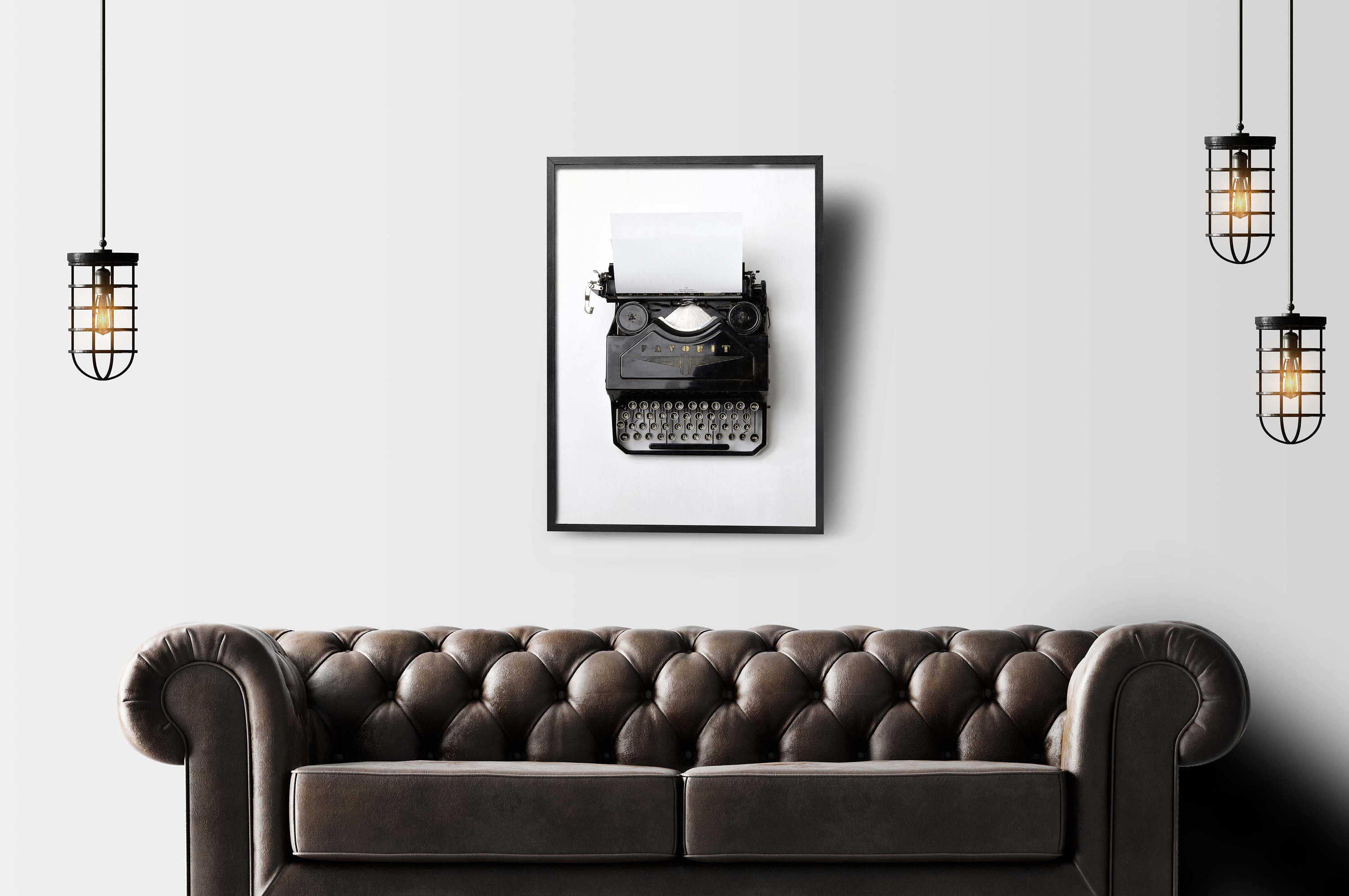 Typewriter Print Vintage Typewriter Retro Decor Black and | Etsy