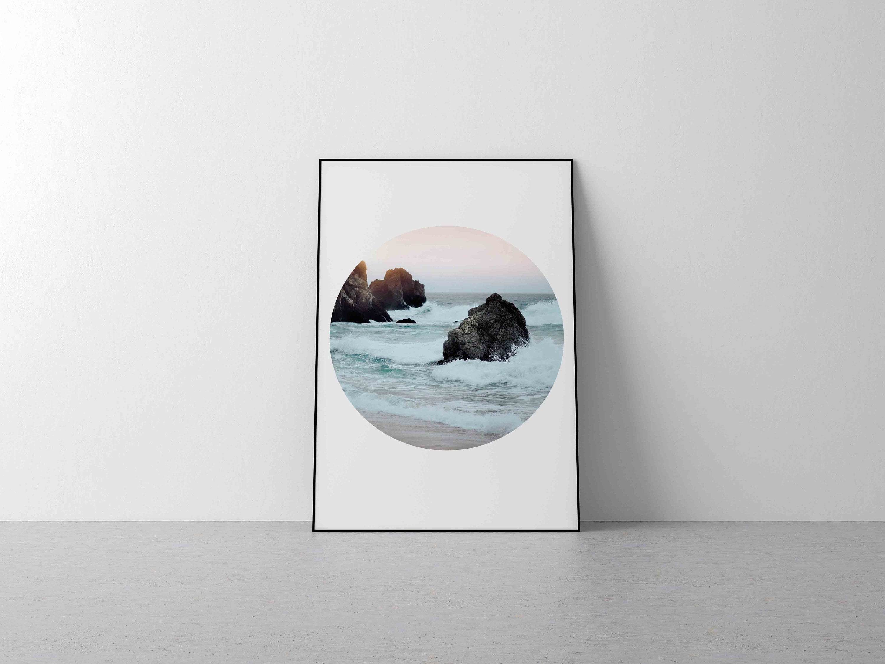Circle Sea Photography Circle Photo Print Ocean Print - Etsy