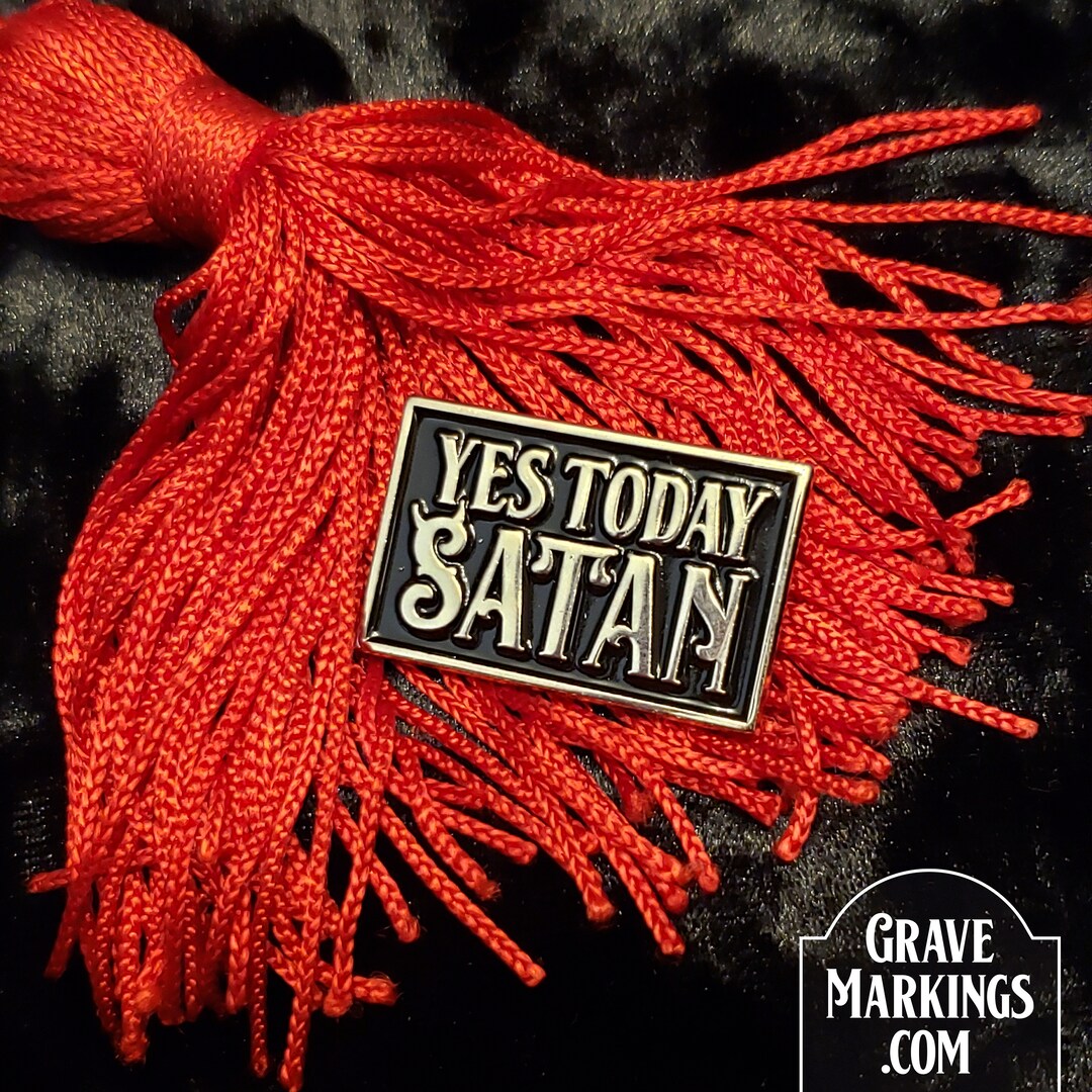 Yes Today Satan Enamel Pin - Etsy Canada