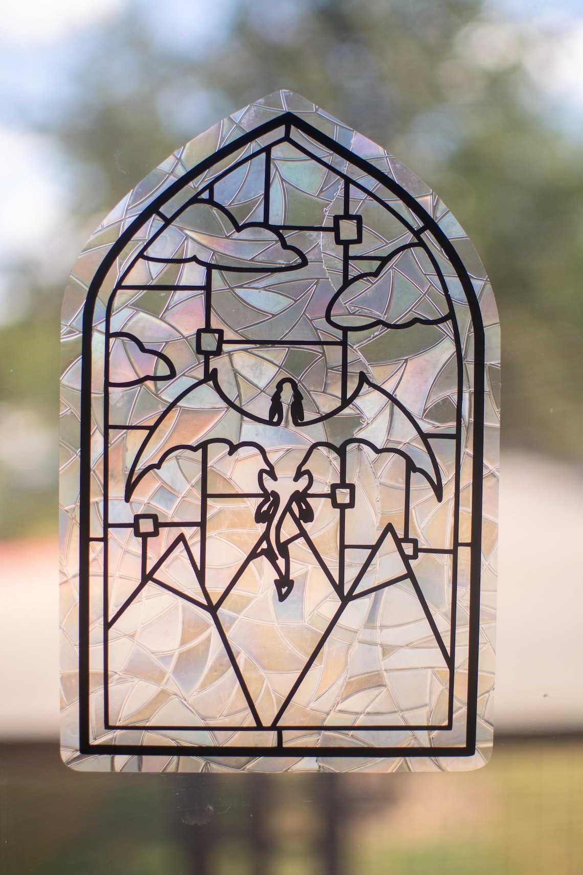 Prismatic Fourth Wing Inspired Sun Catcher | Dragon Window Cling - Etsy