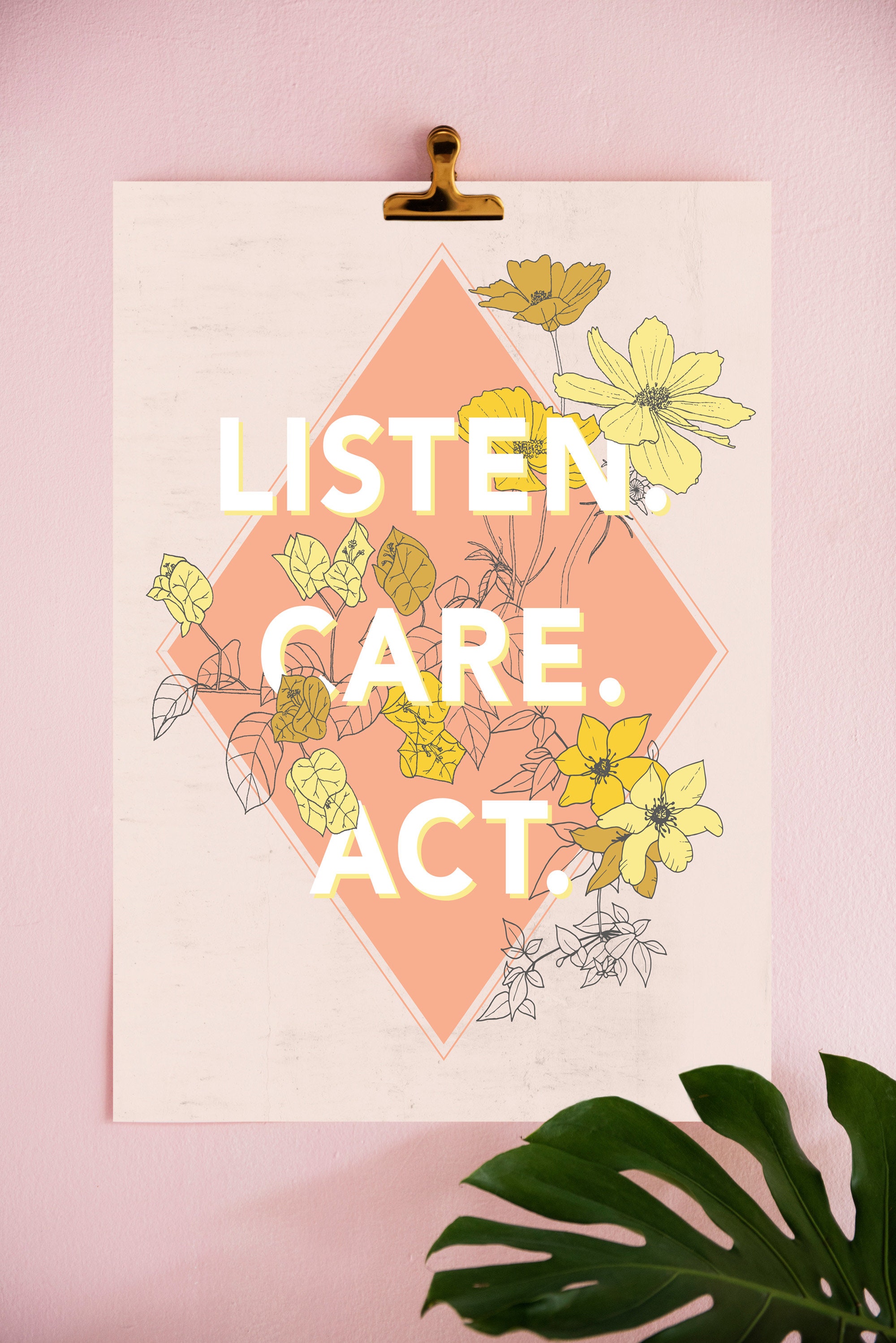 Listen Poster - Etsy