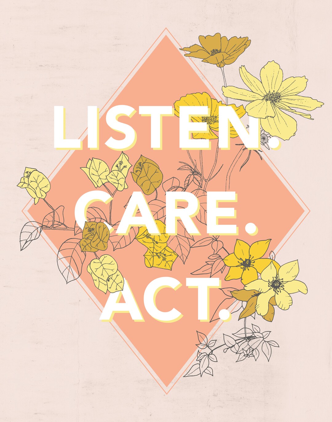 Listen Poster - Etsy