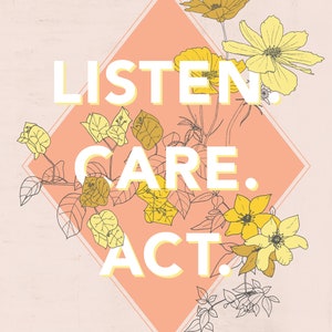 Listen Poster - Etsy