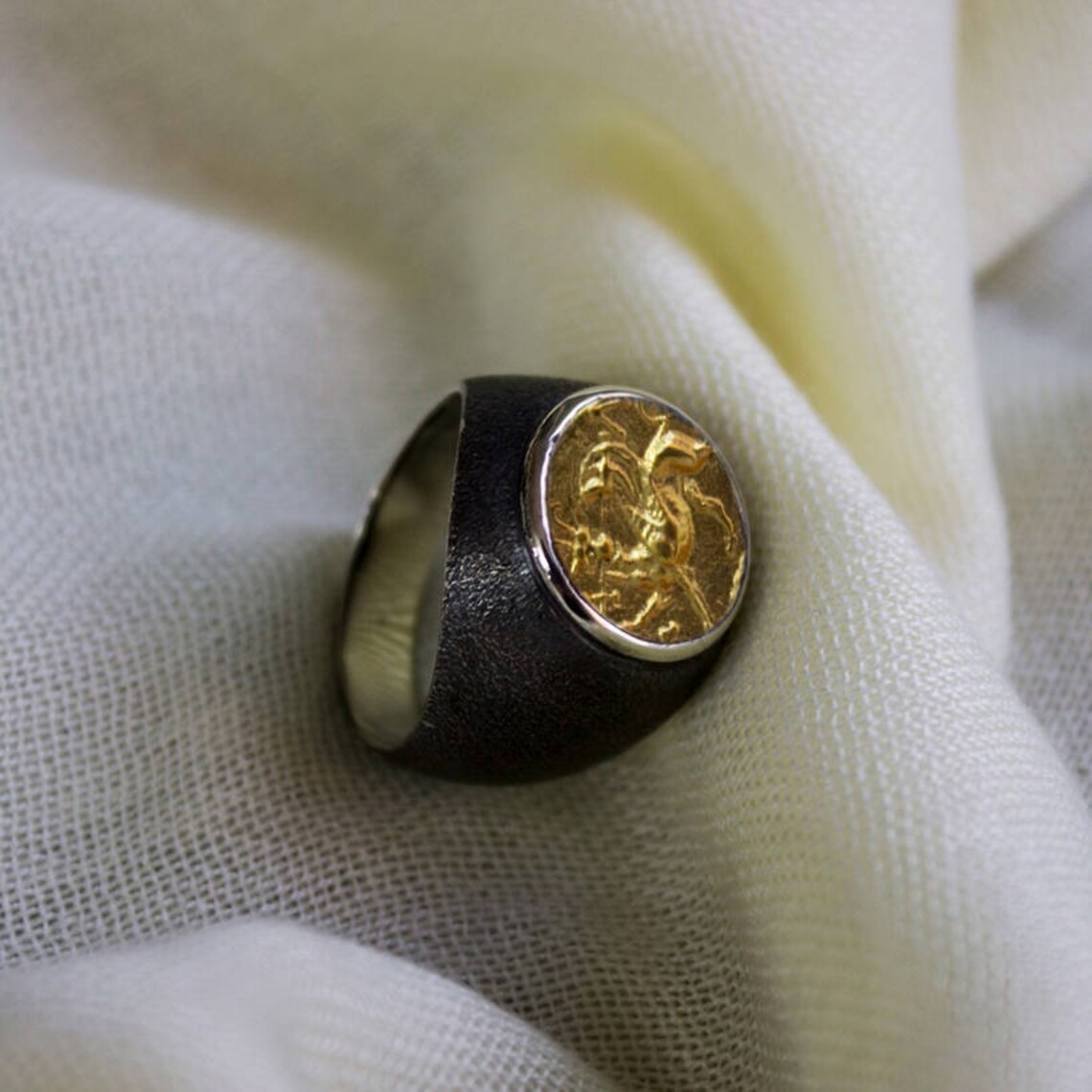 Ancient Men Ring Gold Coin Rings Men Ringwomen Ringsilver - Etsy