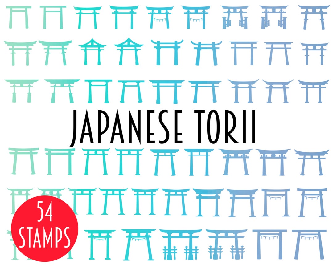 54 Torii Stamps for Procreate Japanese Torii Shinto Gates - Etsy
