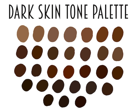 Dark Skin Palette for Procreate - Etsy UK