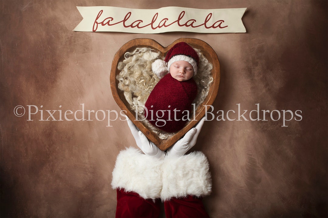 Santa Overlay, Santa Digital Backdrop, Newborn Santa Backdrop ...