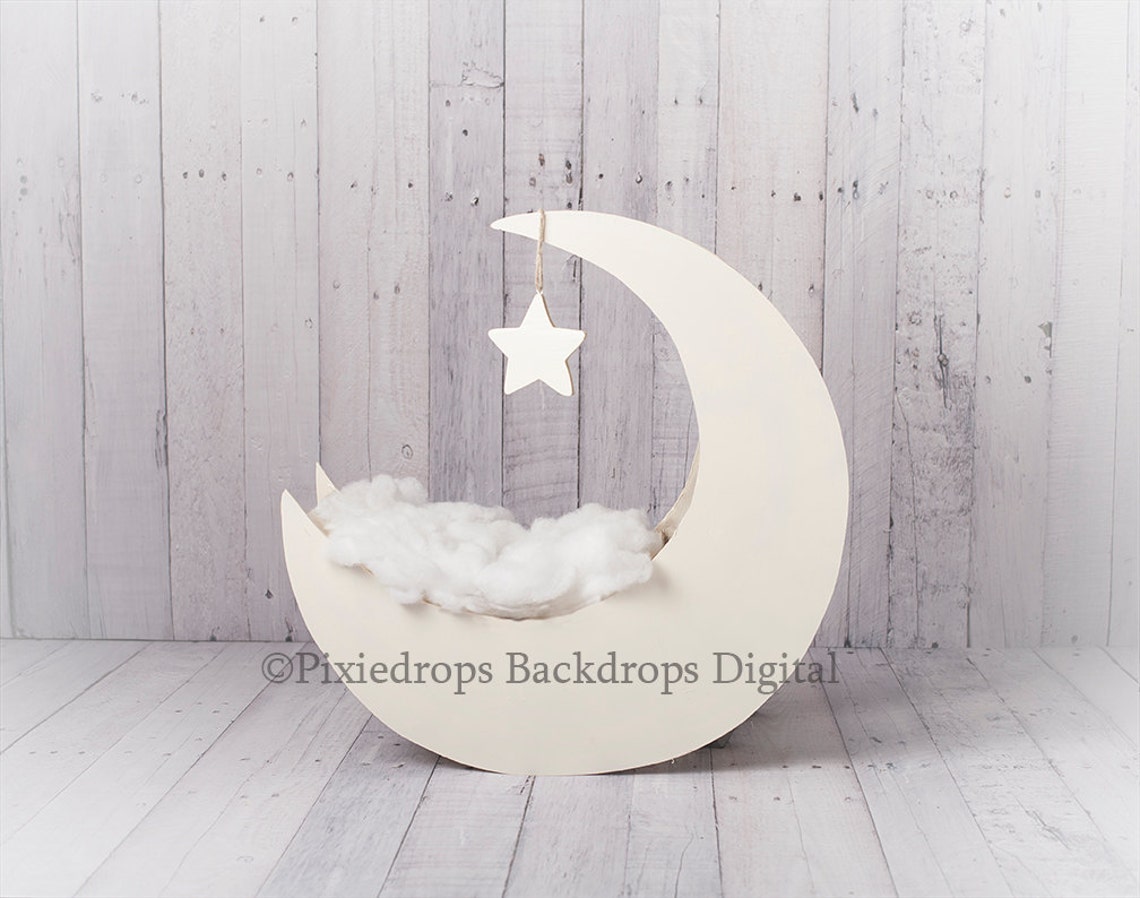 Digital Backdrops/props newborn Moon Prop With Reclaimed | Etsy