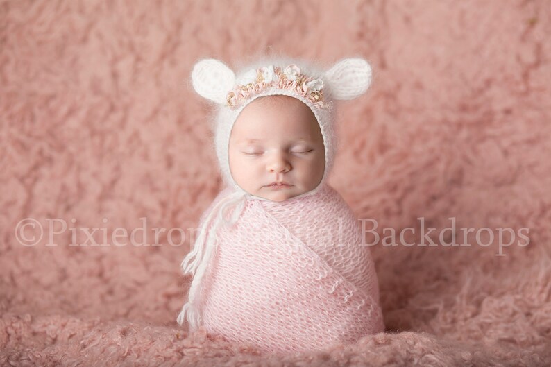 Pink Potato Sack Digital Backdrop, Digital Backdrop, Pink Flokati, Pink ...