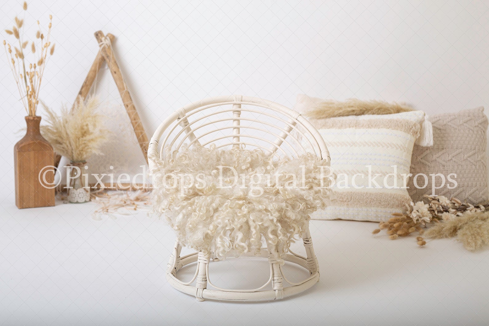 Boho Newborn Digital Backdrop,boho Digital Prop,boho Prop for Newborns ...