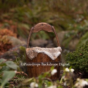 Digital Backdrops and Props. Newborn Photography Prop. Antique Bucket ...