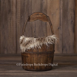 Digital Backdrops/props (newborn Prop. Antique Bucket Prop With Large ...