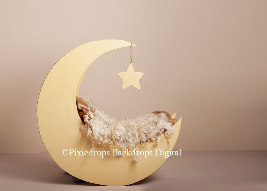 Newborn Moon Prop Digital Backdrop Newborn Digital With | Etsy