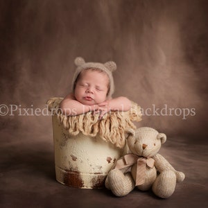 Digital Backdrops and Props. Cream Bucket and Teddy Bear, Newborn Prop ...