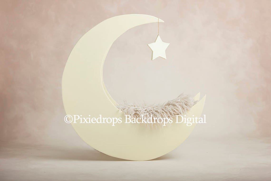 Newborn Moon Prop Digital Backdrop Newborn Digital With - Etsy
