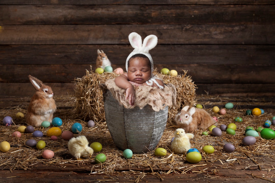 Easter Newborn Digital Backdrop, Easter Backdrop, Newborn Easter ...