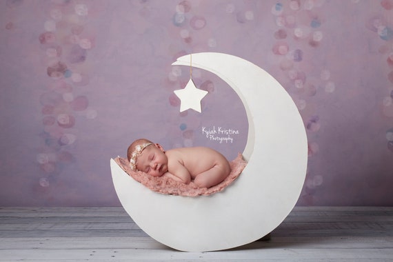 Newborn Moon Prop Digital Backdrop Newborn Digital Moon | Etsy
