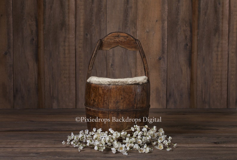 Digital Backdrops/Props Newborn Prop. Antique Bucket Prop | Etsy
