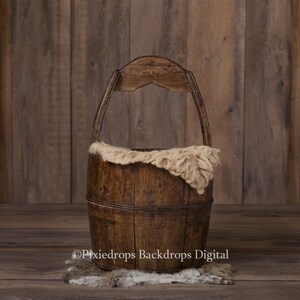 Digital Backdrops/props (newborn Prop. Antique Bucket Prop With Large ...