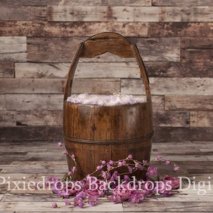 Digital Backdrops/props (newborn Prop. Antique Bucket Prop With ...